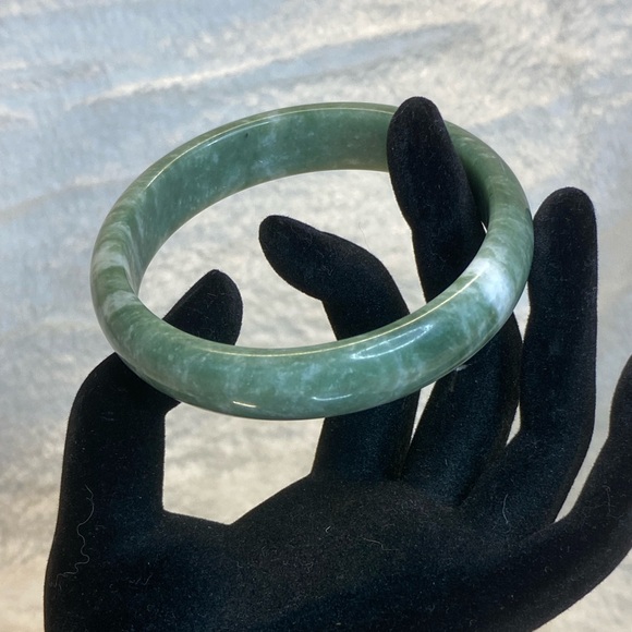 Jewelry | Natural Green Jadeite Jade Bangle Bracelet Real Gemstone ...